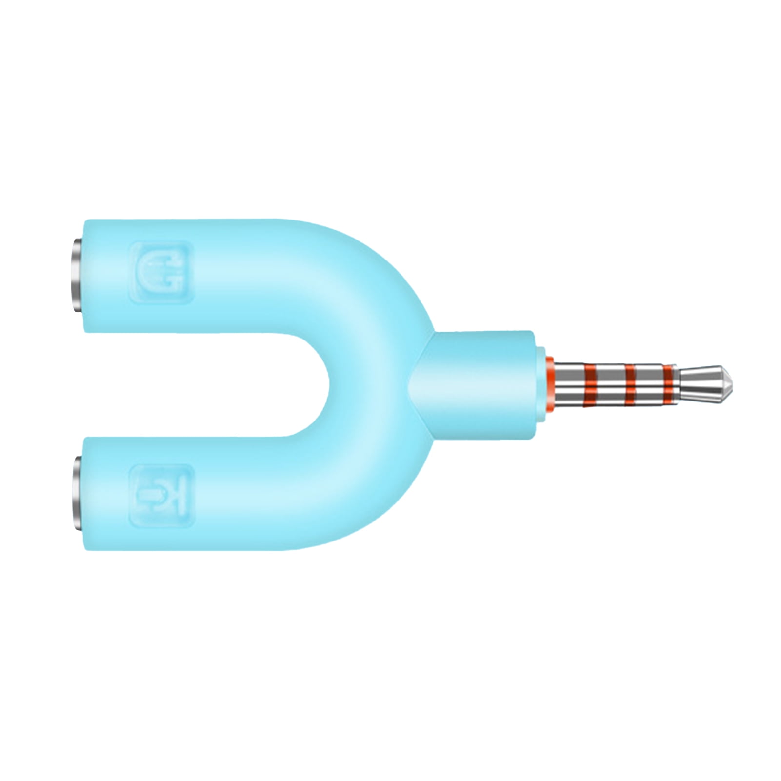 Chicmine U shaped Portable 3 5mm Stereo Audio Headphone Mic Splitter ...