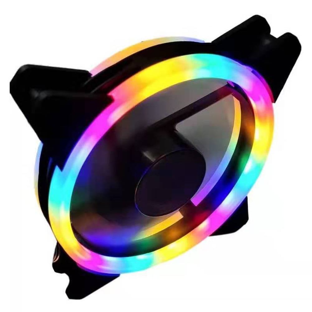 Chicmine Universal 12cm 15LED Dual Aperture Silent PC Computer Case ...