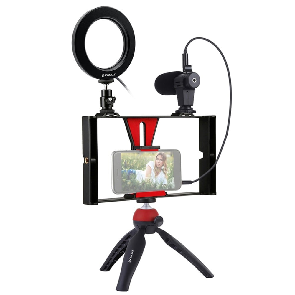 Chicmine Vlog Live Broadcast Phone Video Rig Ring LED Light Microphone ...