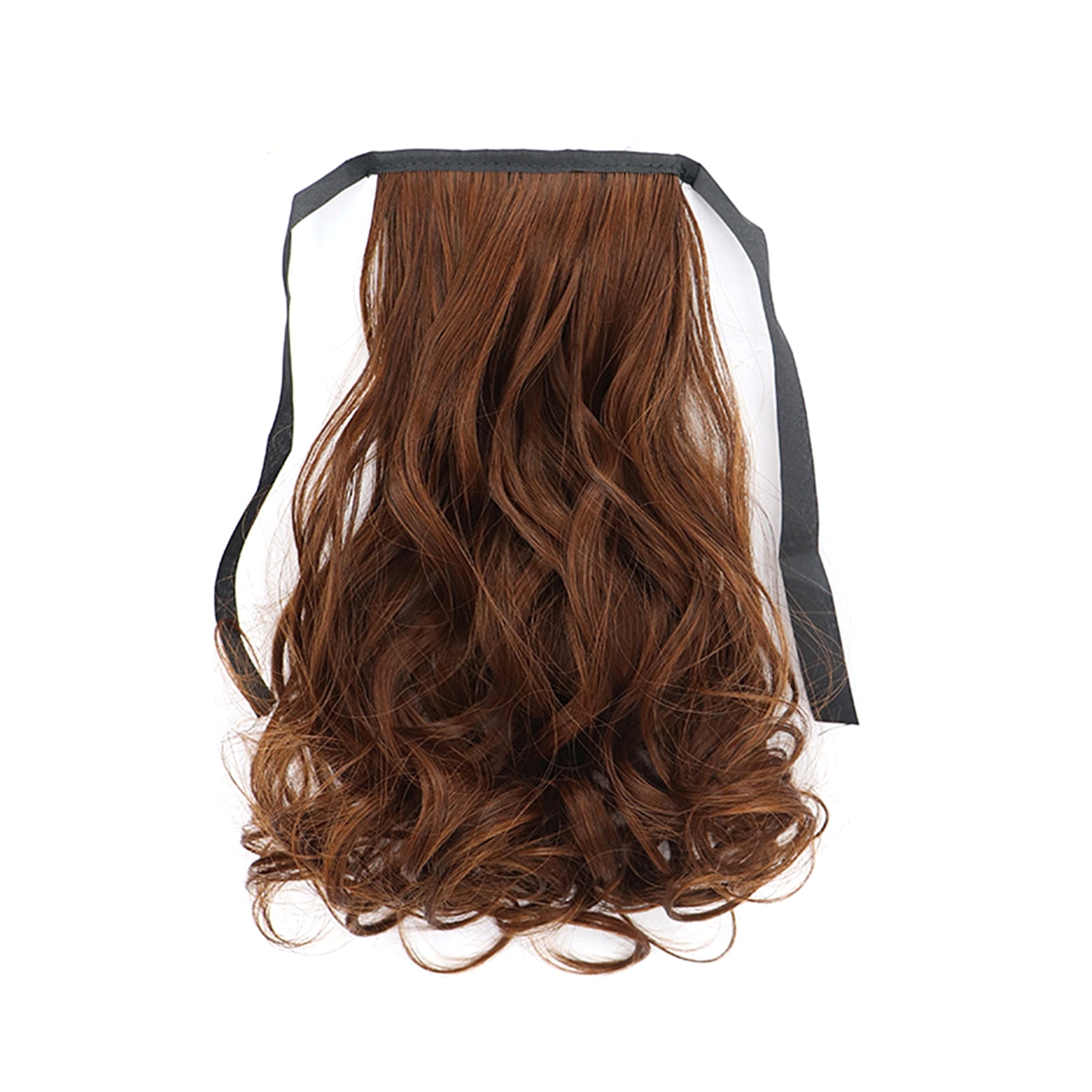 Chicmine Women Fluffy Long Curly Synthetic Fiber Ponytail Fake Wig ...