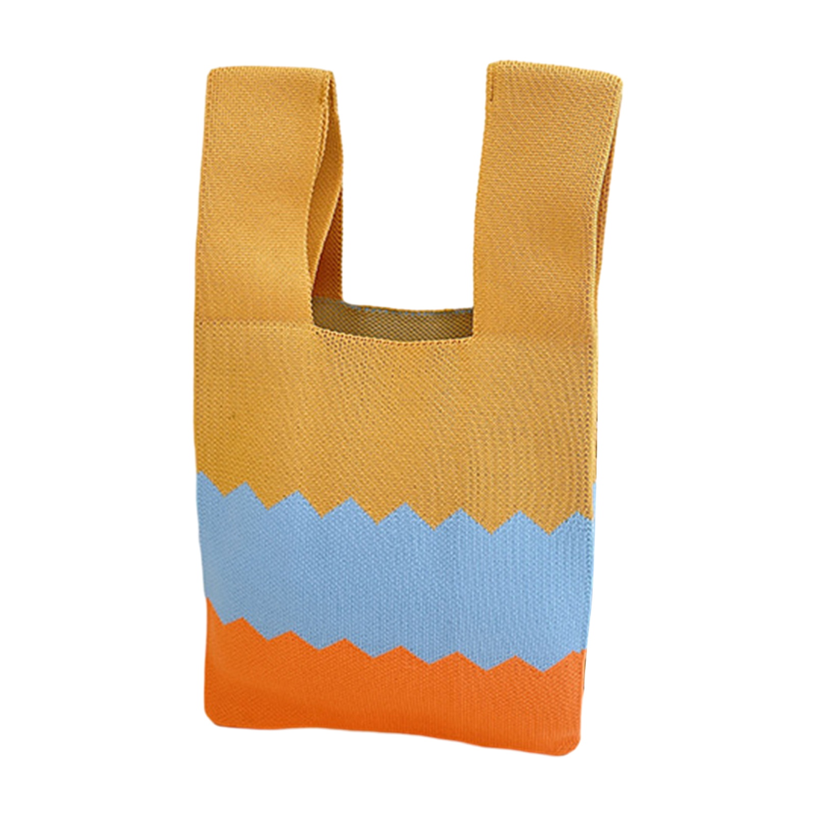 Chicmine Women Handbag Wide Straps Colorblock Rainbow Color Waved ...