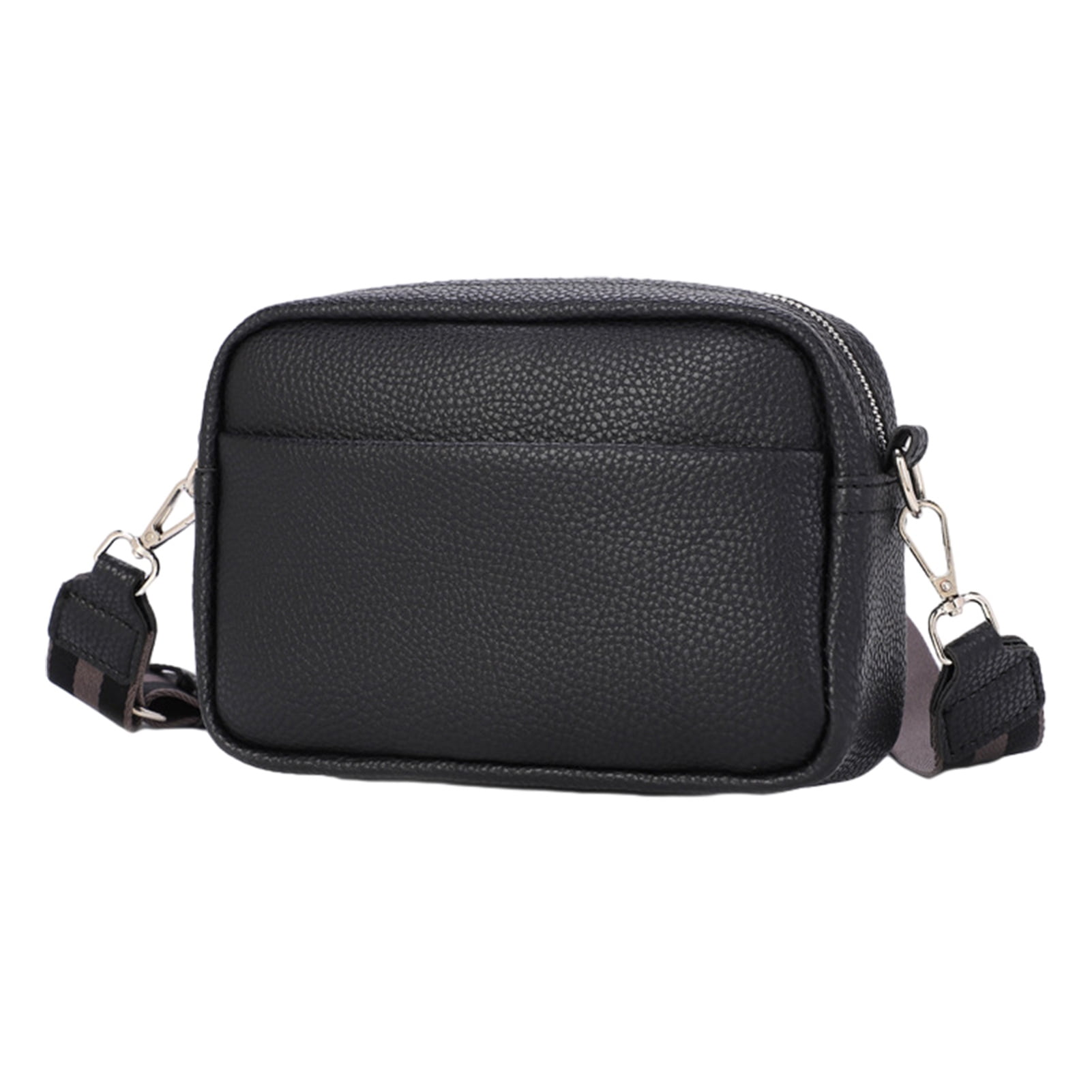 Chicmine Women Single Shoulder Bag Faux Leather Solid Color Wide Straps ...