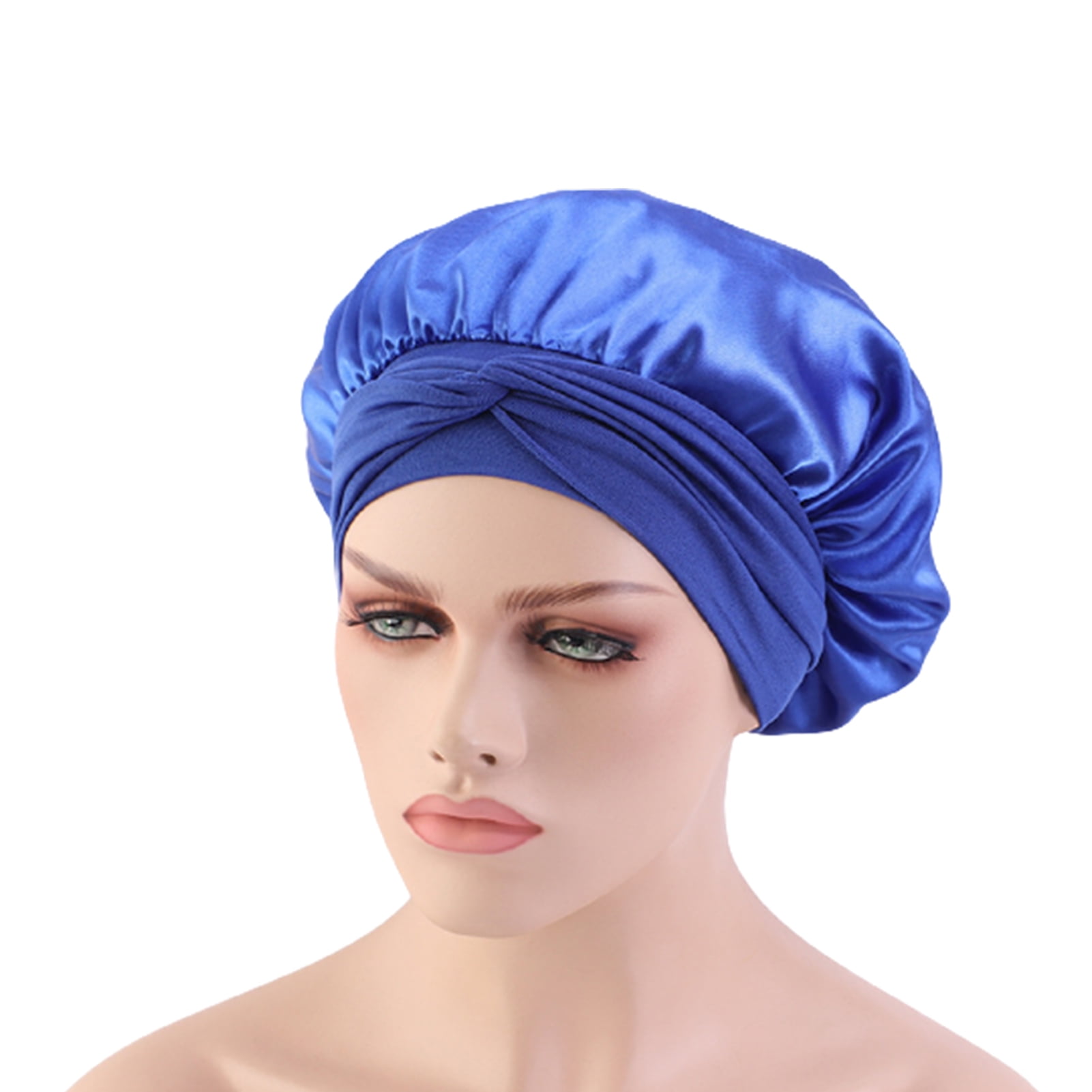 Chicmine Women Solid Satin Stylish Elastic Silk Sleep Hat Hair Care ...