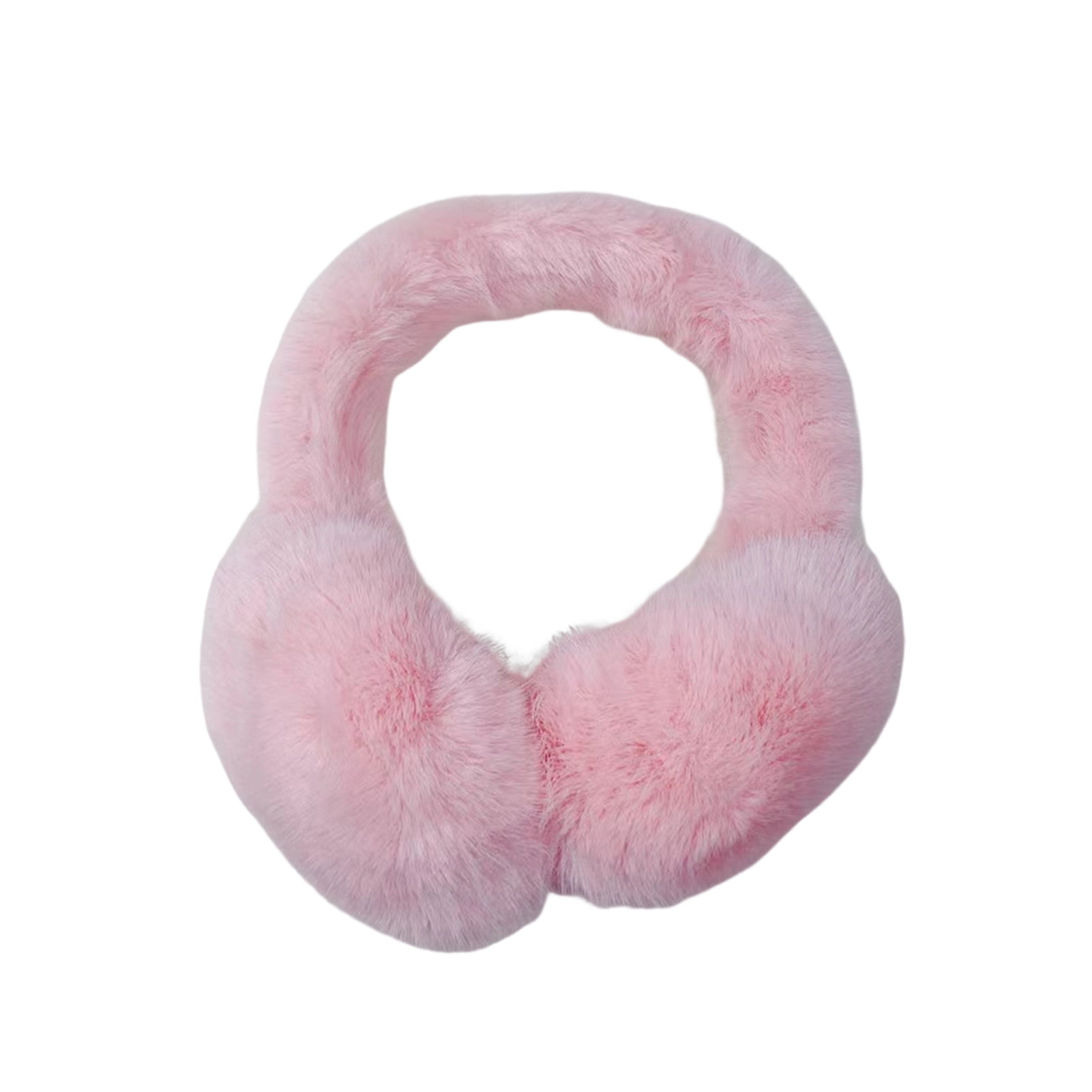 Chicmine Womens Plush Ear Muffs Winter Ear Warmers Solid Color Elastic Non-slip Cute Winter ...