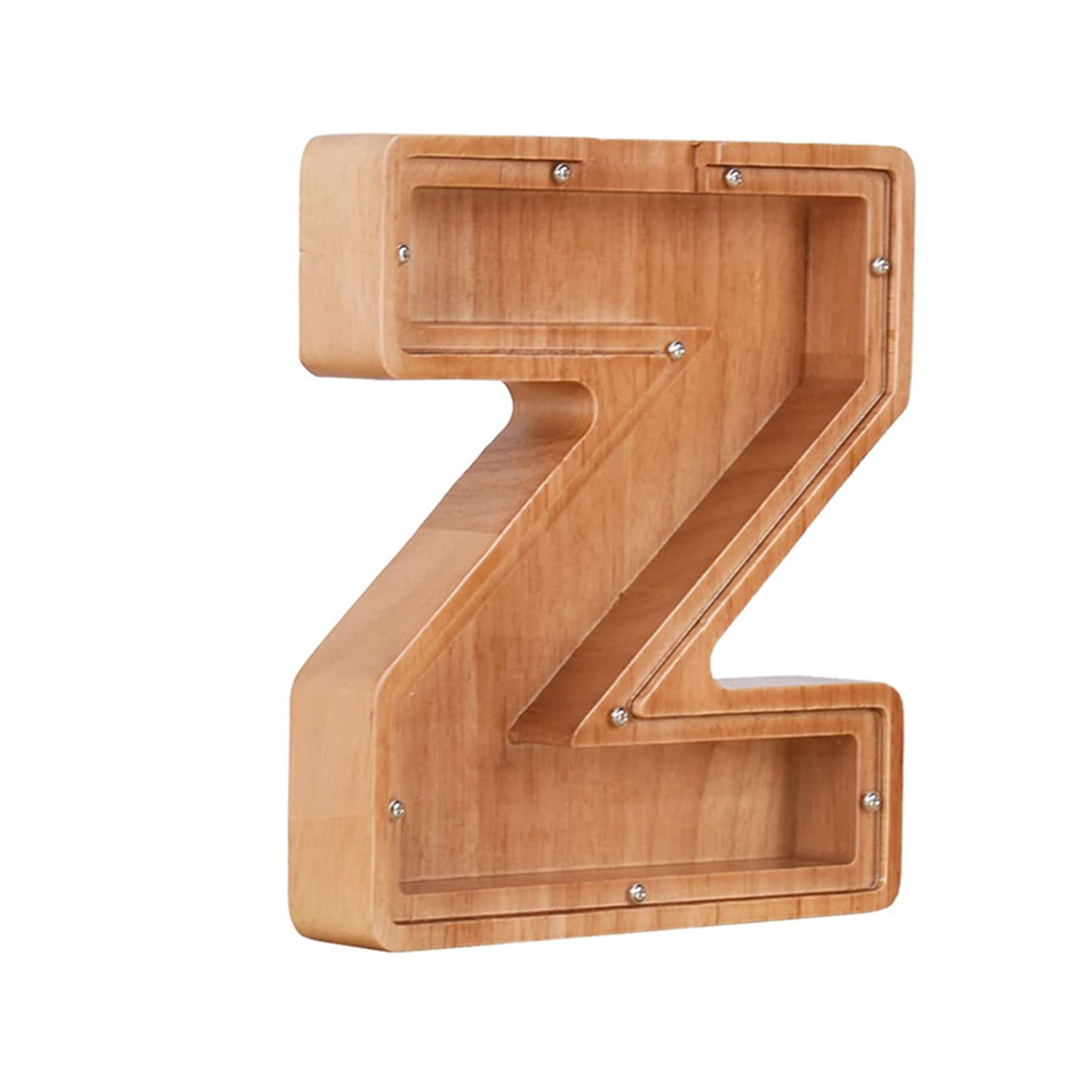 Chicmine Wooden Piggy Bank Large Capacity Lovely 26 Letters Saving Pot ...