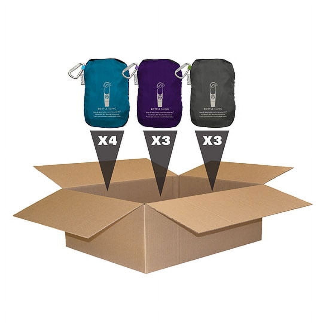 Chicobag 233280 rePETe Assorted Colors 10 Pack Bottle Slings 4.5" x 10 ...