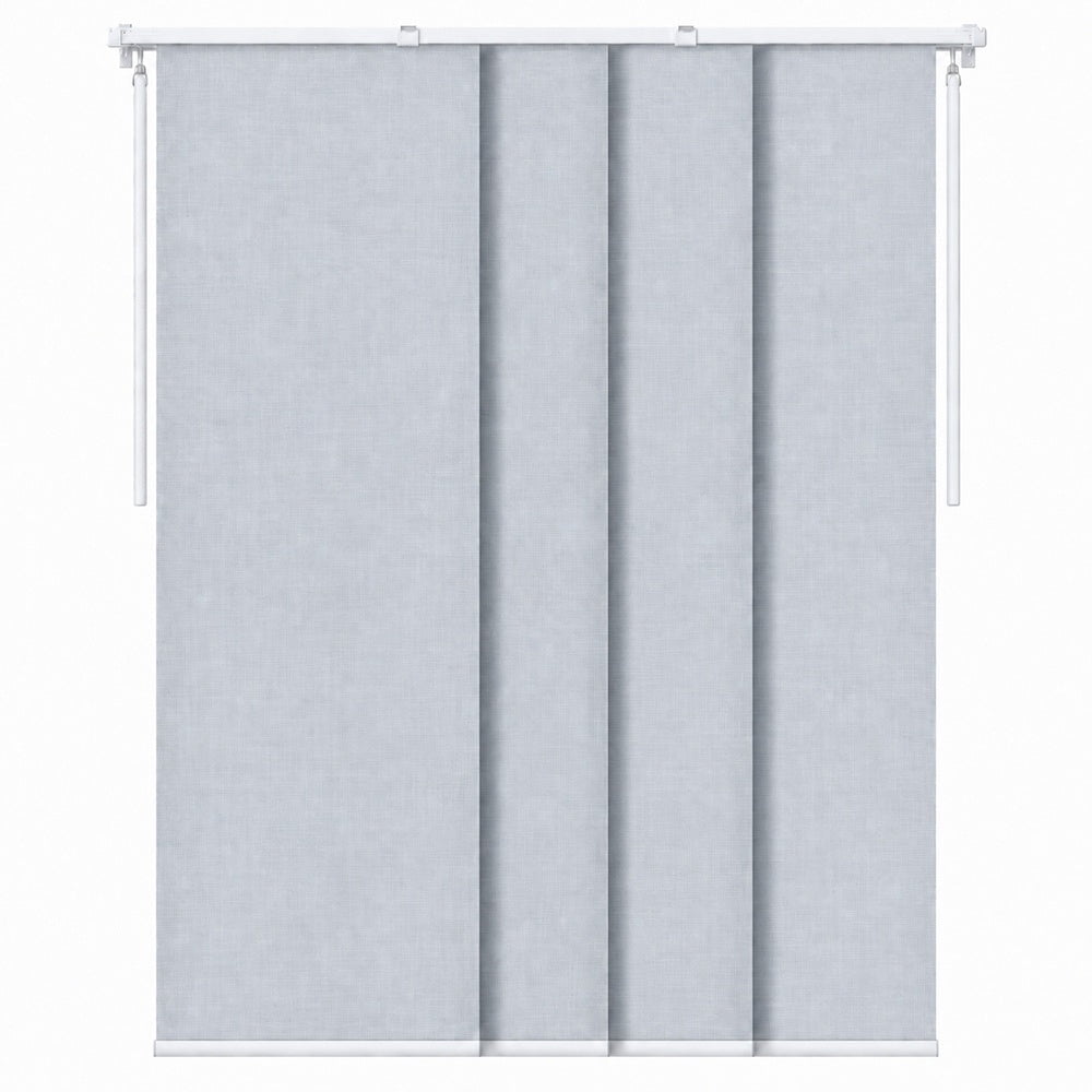Chicology Cordless Panel Track Vertical Blinds, Light Filtering, Silver ...