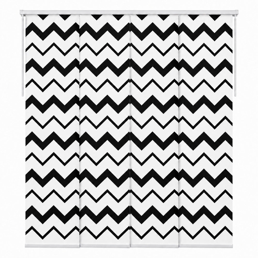 Chicology Cordless Panel Track Vertical Blinds, Light Filtering, Zigzag ...