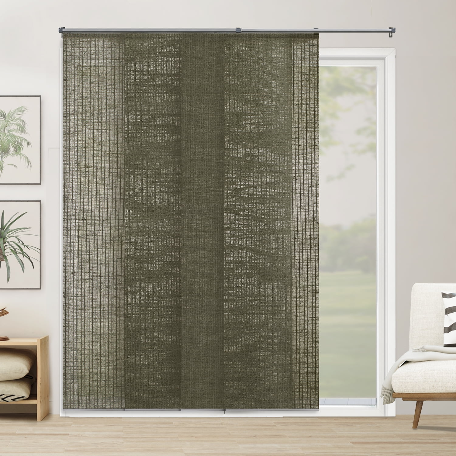 Chicology Natural Woven Adjustable Sliding Panels - Walmart.com