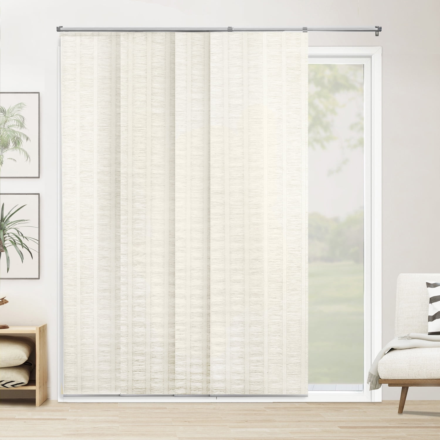 Chicology Privacy & Natural Woven Adjustable Sliding Panels - Walmart.com