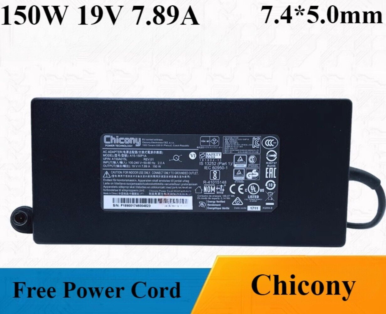 Chicony 150W 19V 7.89A AC Power Adapter A15-150P1A 7.4*5.0mm Tip Laptop Charger - Walmart.com