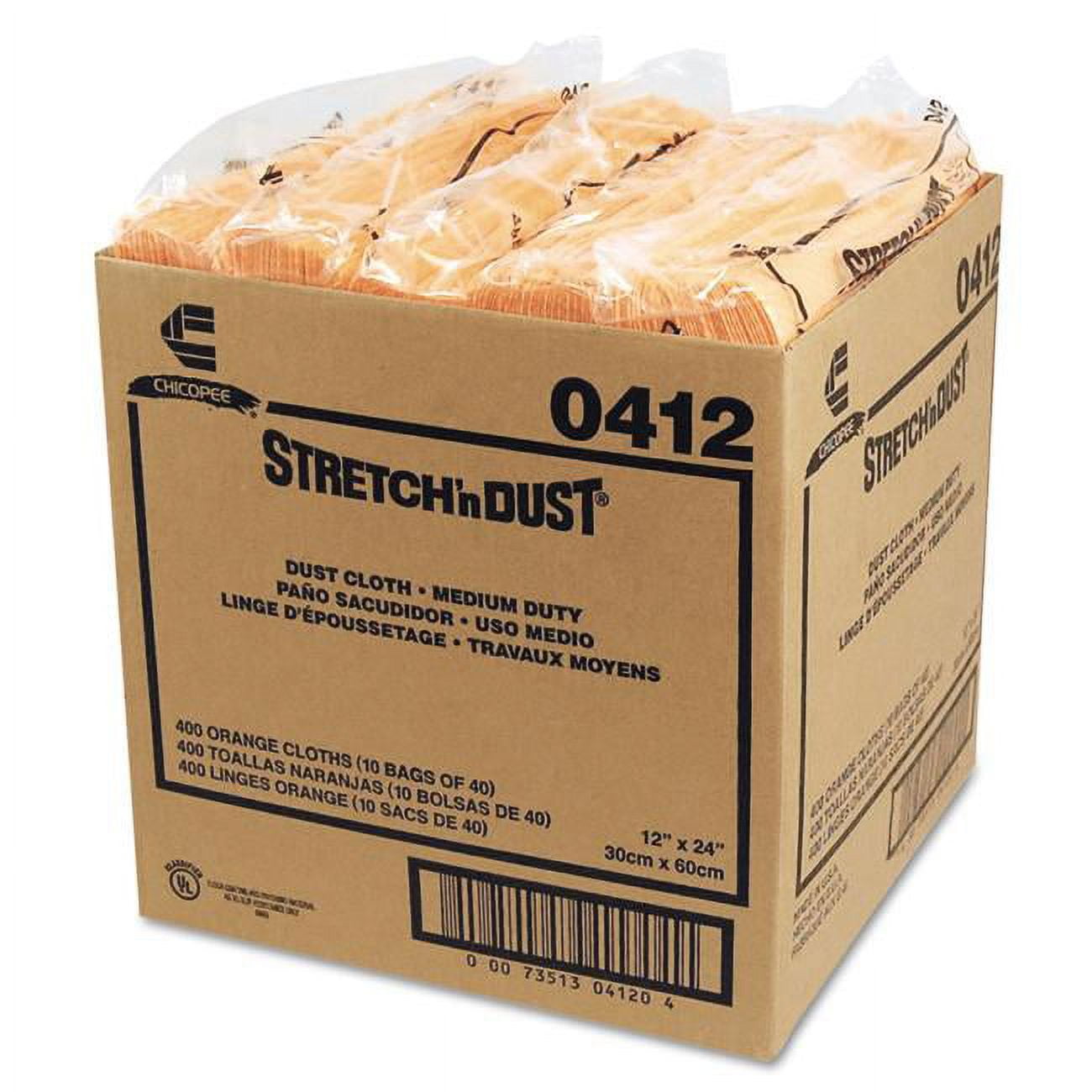 Chicopee CHI0412 12 x 24 Duster Cloth, Yellow - 40 Cloths Per Pack - 10 ...