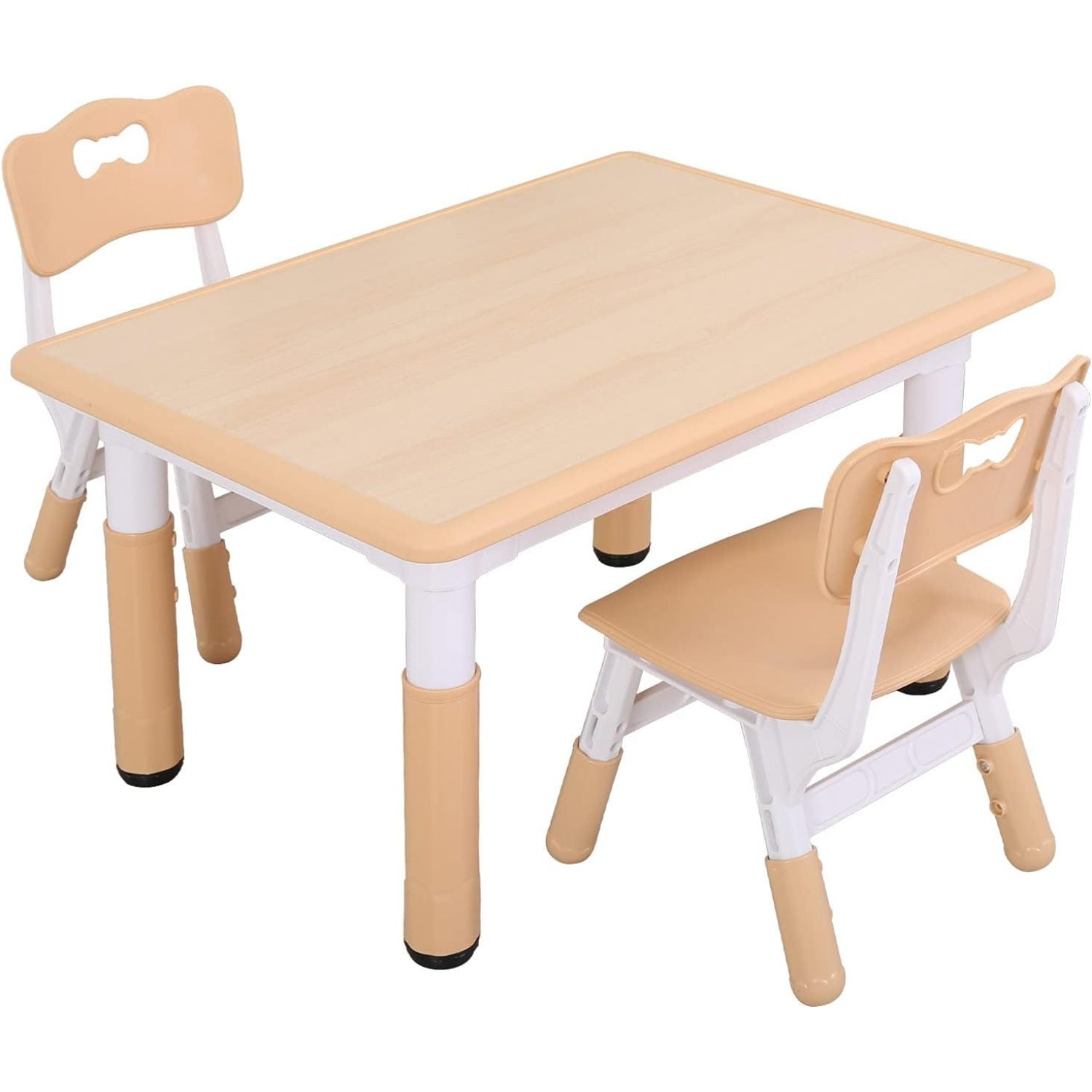Chictail - Kids Study Table and Chairs Set, Height Adjustable Plastic ...