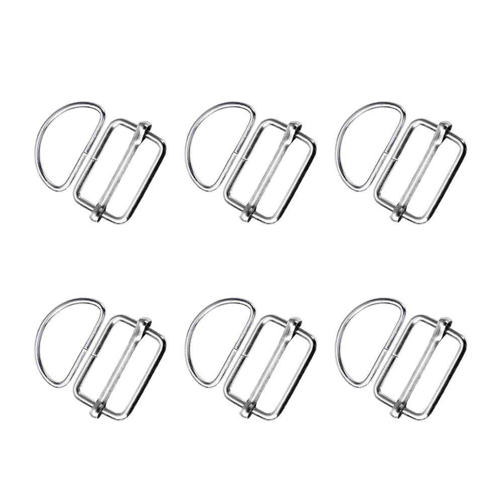 Chidian 100PCS Metal Slide Adjustable Roller Buckles Semi-Circular D ...