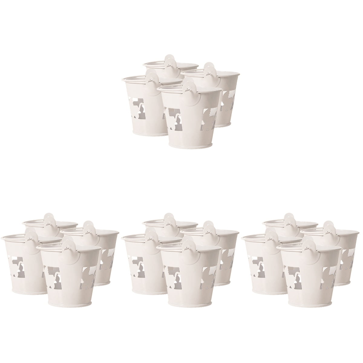 Chidian 16 pcs Tiny Hollow Design Storage Bucket With Handle Candy ...