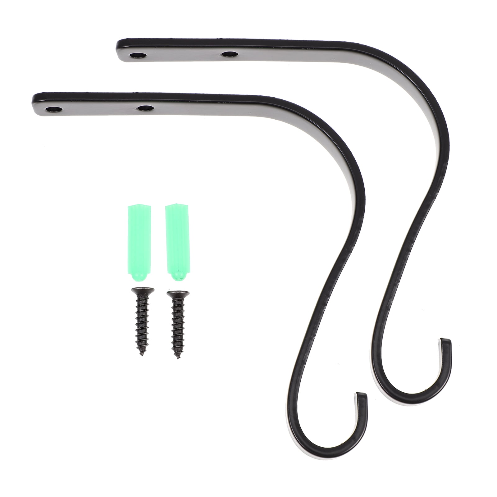 Chidian 2Pcs Iron Garden Flower Basket Hooks Fence Hooks Hanging Flower ...