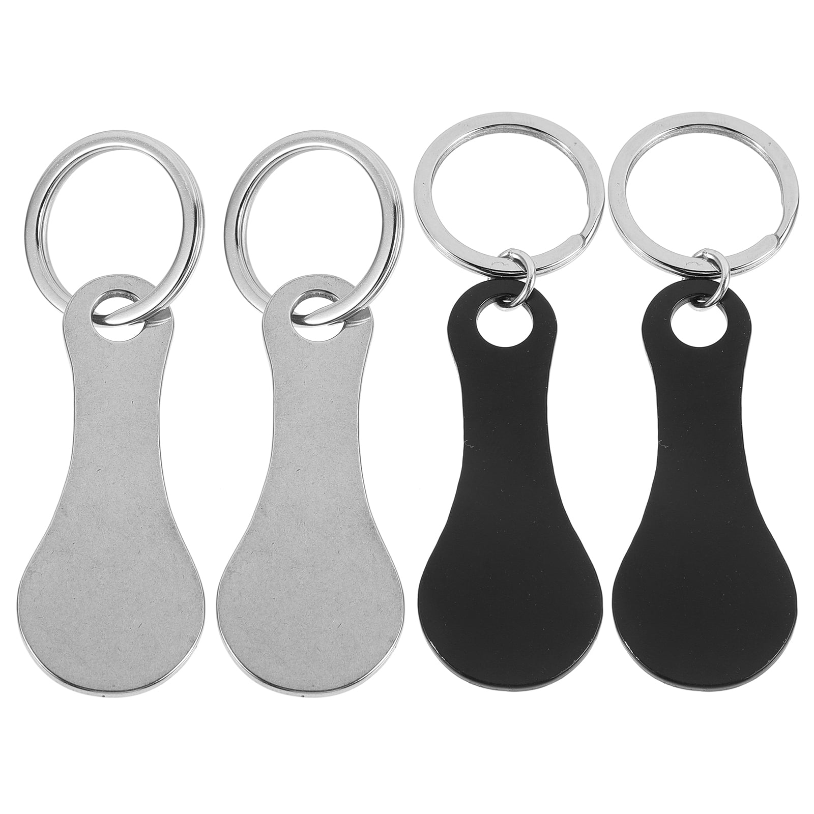 Chidian 4Pcs Stainless Steel Trolley Tokens Small Trolley Tokens ...