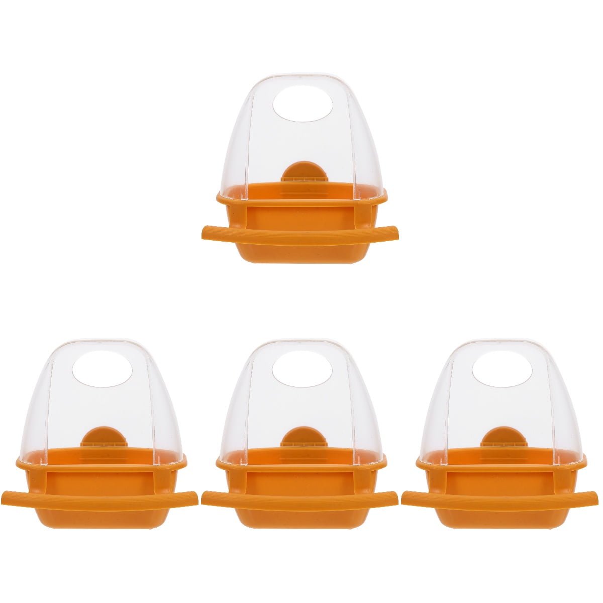 Chidian 4pcs Clear Bird Food Container Splash-Proof Bird Feeder ...