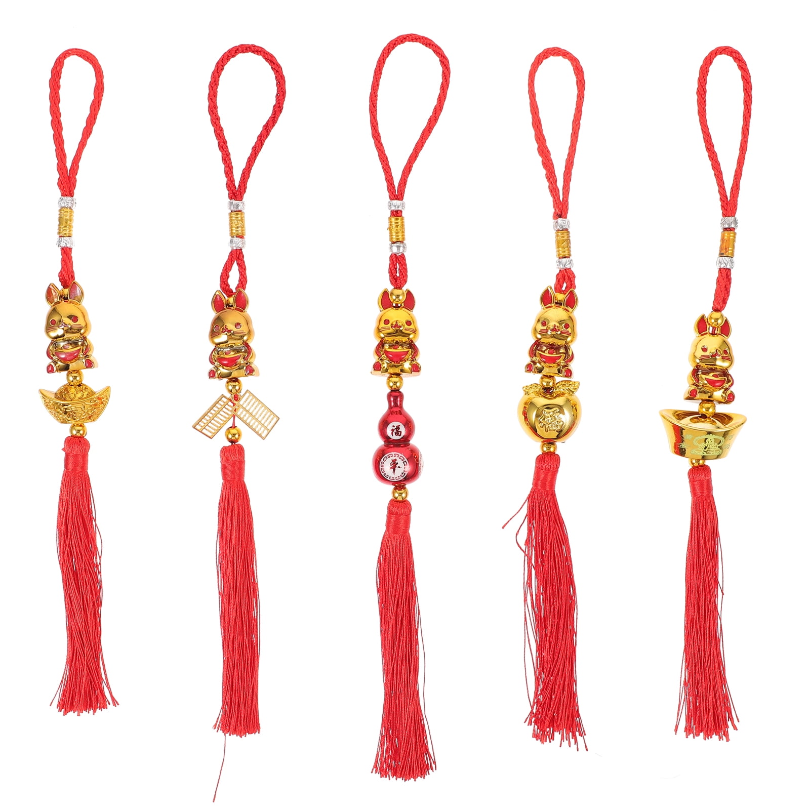 Chidian 5pcs Rabbit Chinese Style Spring Festival Pendant Front Door ...