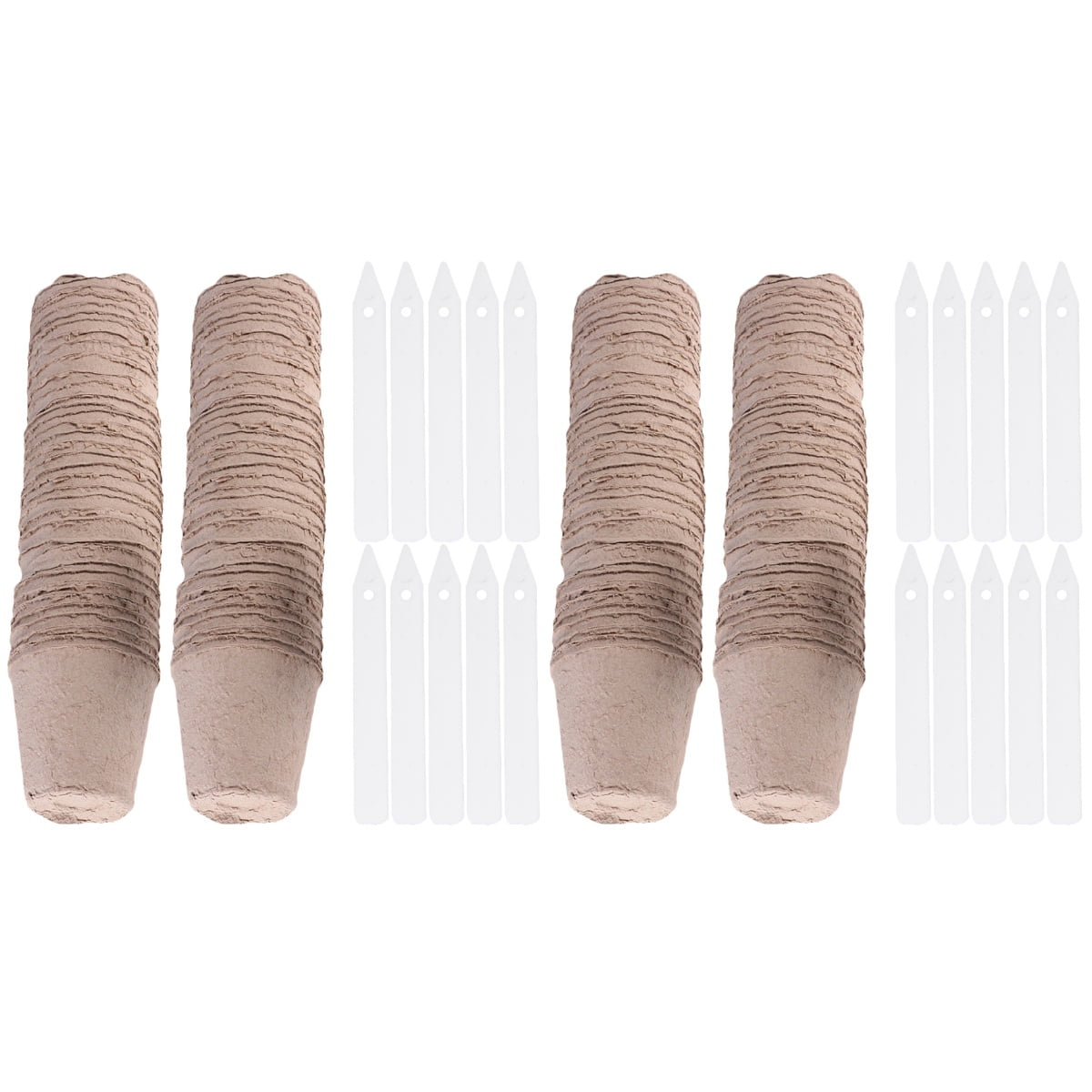 Chidian 60 pcs Pulp Pot Plant Starters Herb Nursery Cup Kit Organic ...