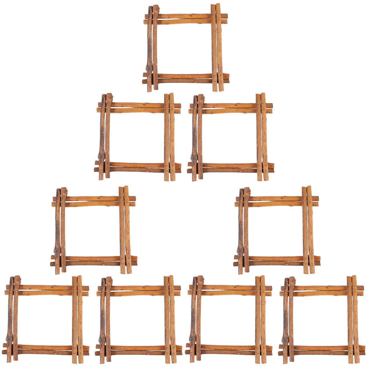 Chidian 9 pcs Decorative Wreath Rattan Frame DIY Garland Square Rattan ...