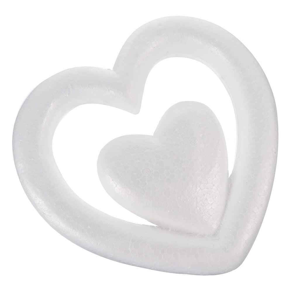 Chidian Heart Wreaths 38cm Craft Wreath Rings Polystyrene Heart Ring ...