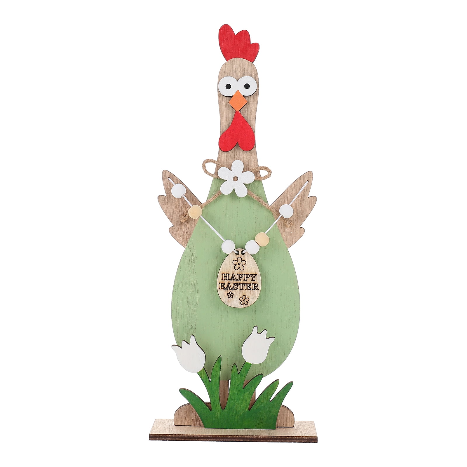 Chidian Indoor Chicken Wooden Decor Desktop Rooster Adornment Easter ...