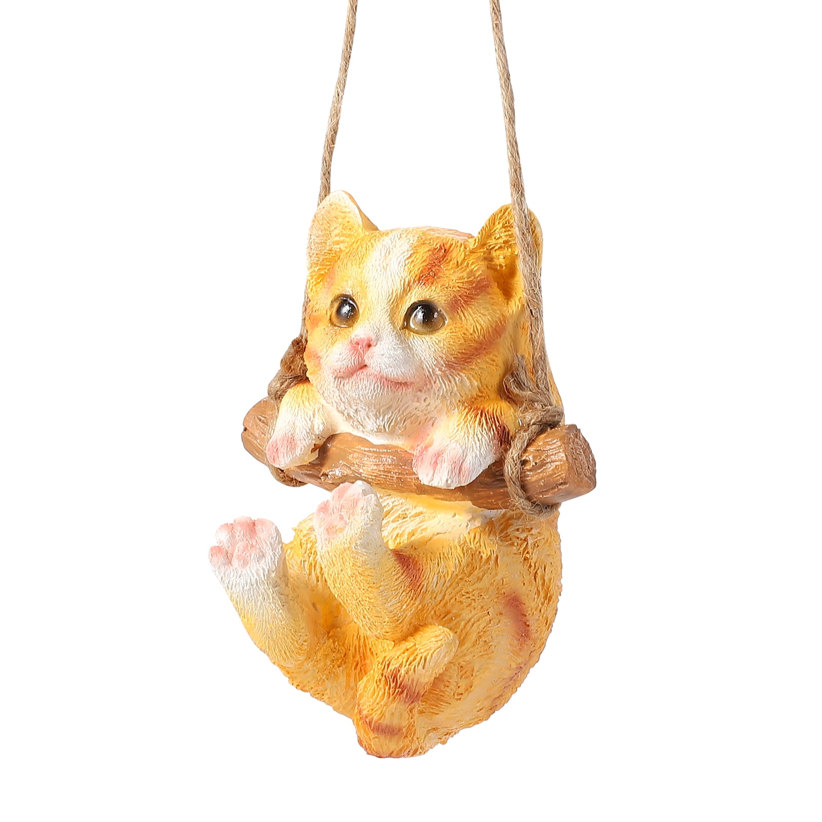 IDEANATEGRATE Resin Cat Statue Handmade Garden Swing Animals 1Pcs 5.89x3.93x3.54in - Walmart.com