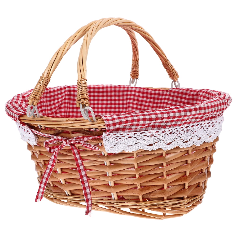 Chidian Picnic Basket Garden Outdoor Baskets Wooden Picnic Basket Multi ...