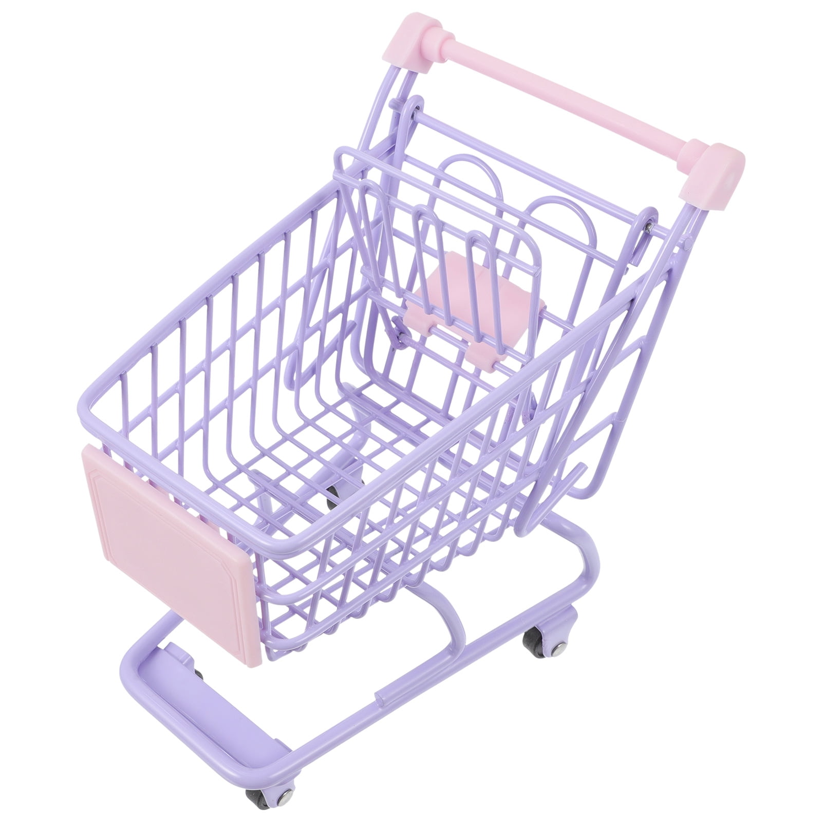 Chidian Shopping Cart Supermarket Handcart: Decorative Purple Trolley ...