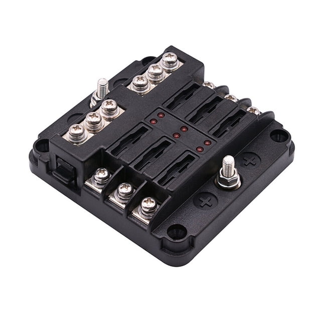 Chidian Universal 6 Way Fuse Box Block Fuse Holder Box Car Vehicle ...