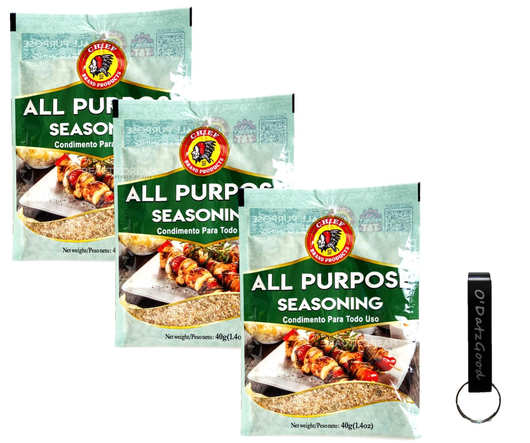 Chief All Purpose Seasoning 1.4 oz (40g) Pack of 3 Packaged w ...