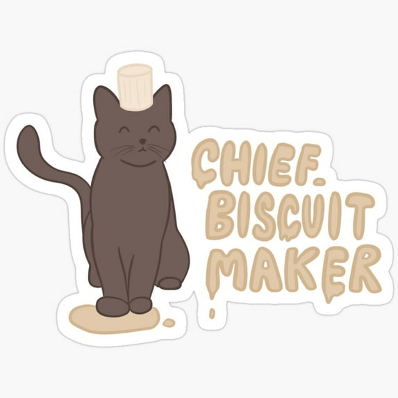 Chief Biscuit Maker Cat Sticker Phone Decal Water Bottle Stickers Car ...