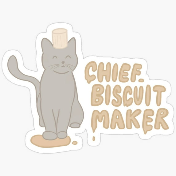 Chief Biscuit Maker Cat Sticker Phone Decal Water Bottle Stickers Car ...