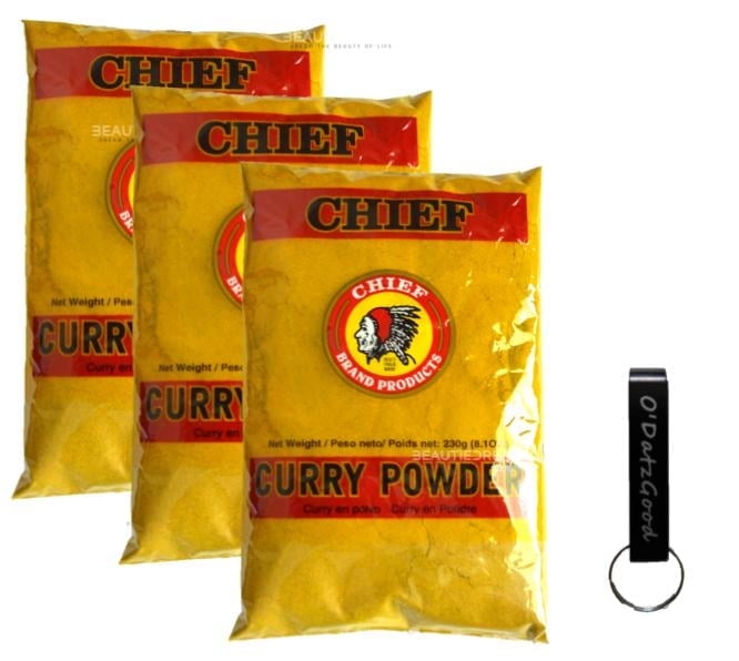 Chief Curry Powder 8 oz (230g) Pack of 3 Packaged w/ ODatzGood ...