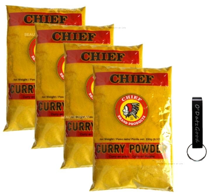 Chief Curry Powder 8 oz (230g) Pack of 4 Packaged w/ ODatzGood ...