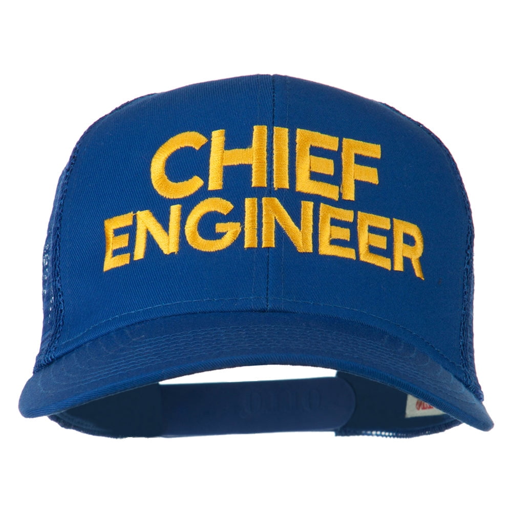 Chief Engineer Embroidered Twill Mesh Cap - Royal OSFM - Walmart.com