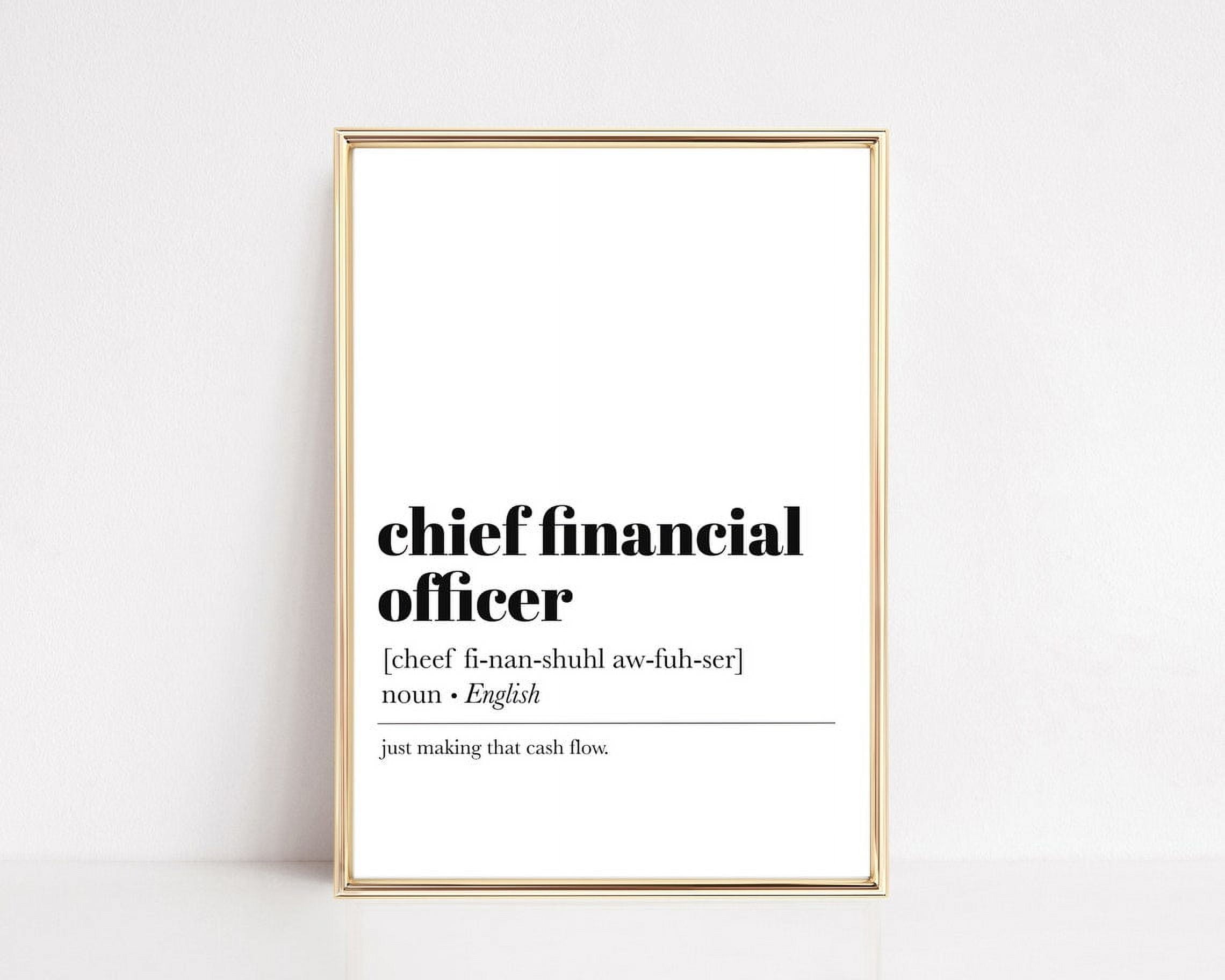 Chief Financial Officer Definition Print Cfo Gift Cfo Office Decor Gift ...