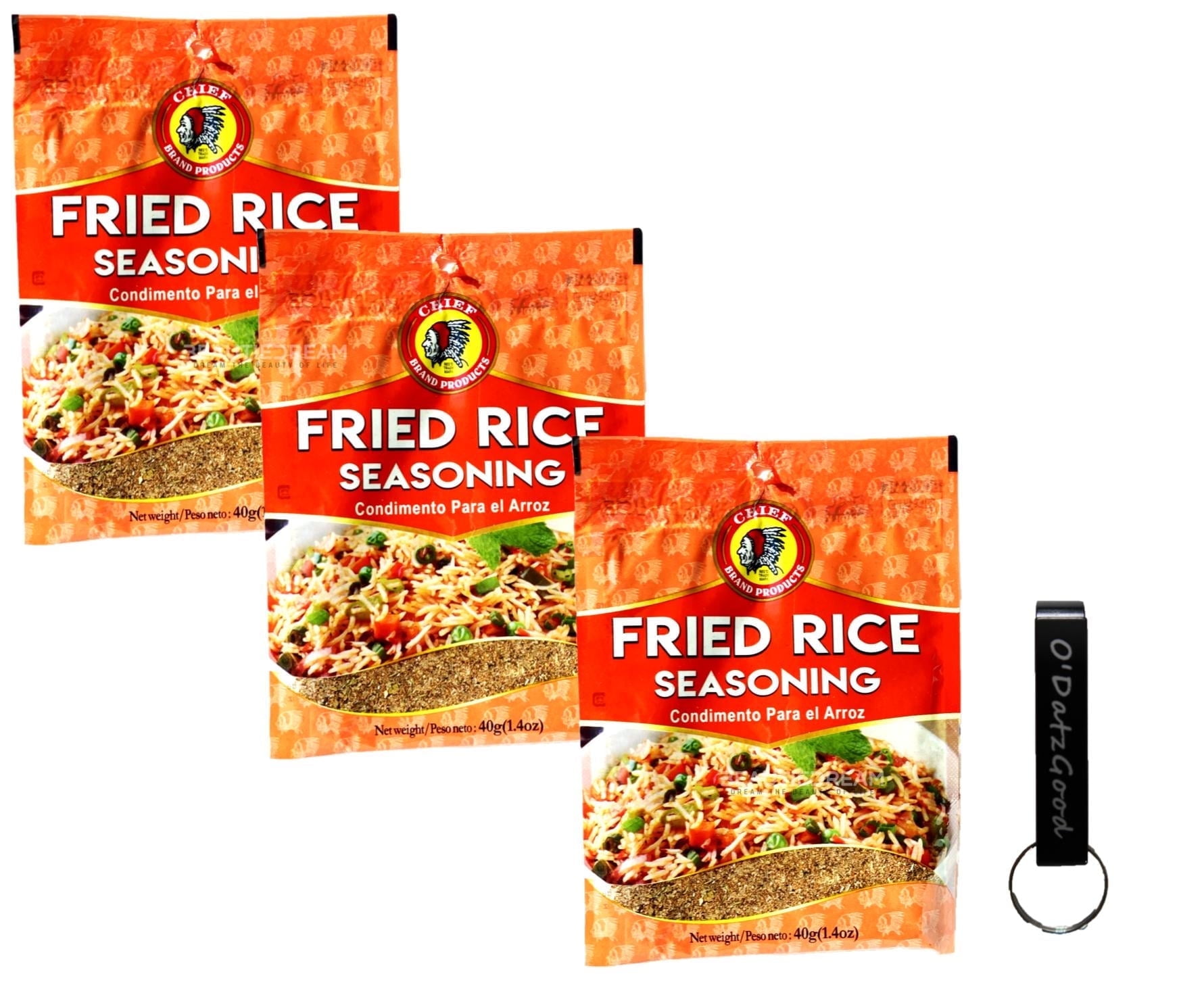 Chief Fried Rice Seasoning 1.4 oz (40g) Pack of 3 Packaged w/ ODatzGood ...