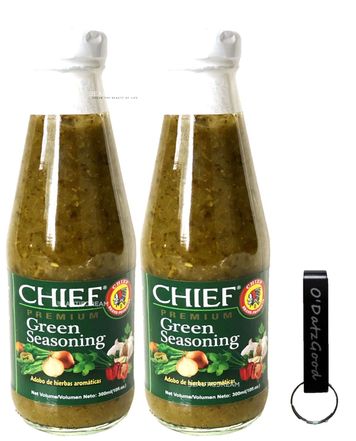 Chief Green Seasoning 10 fl. oz (300ml) Pack of 2 Packaged w/ ODatzGood ...