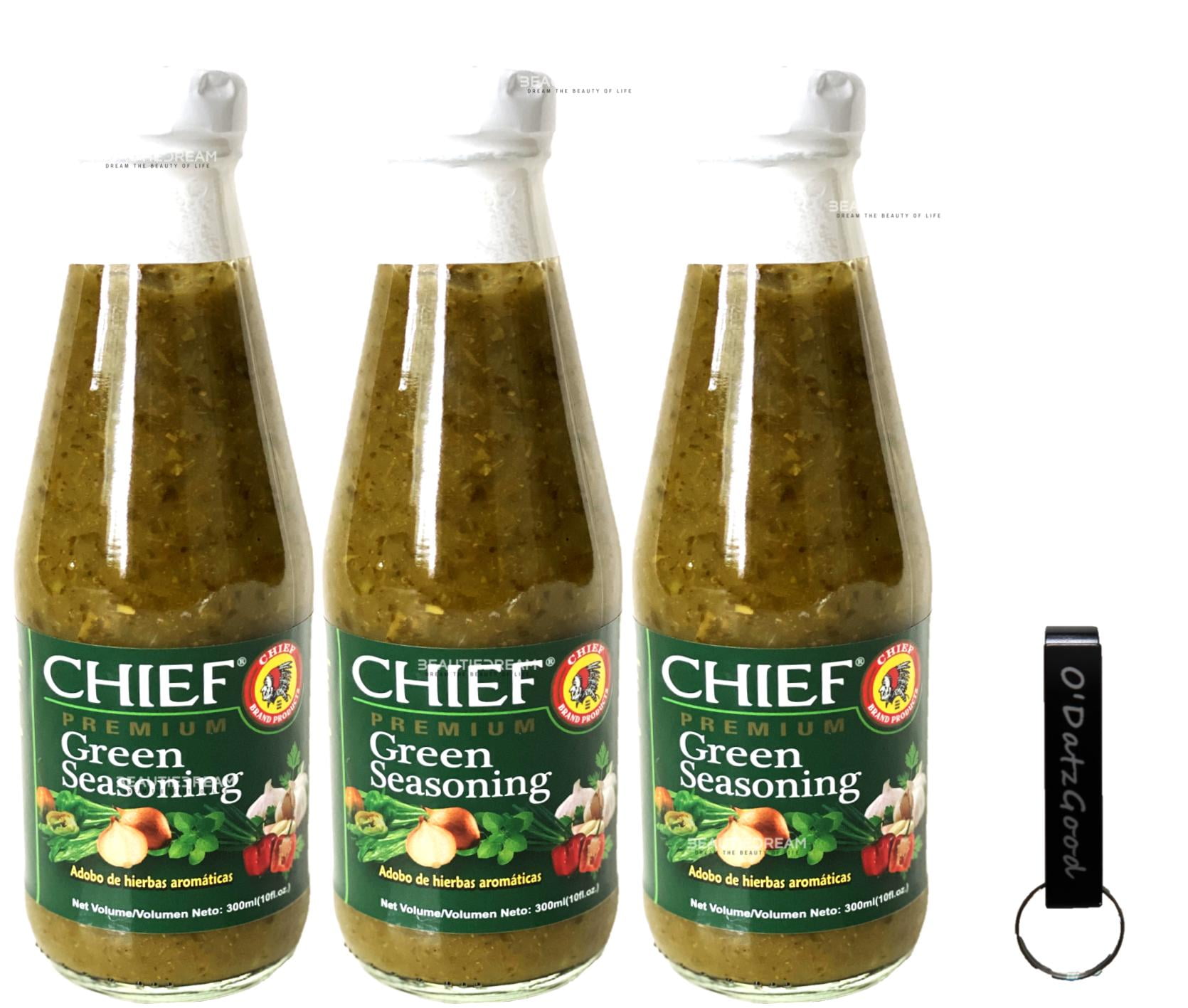 Chief Green Seasoning 10 fl. oz (300ml) Pack of 3 Packaged w/ ODatzGood ...