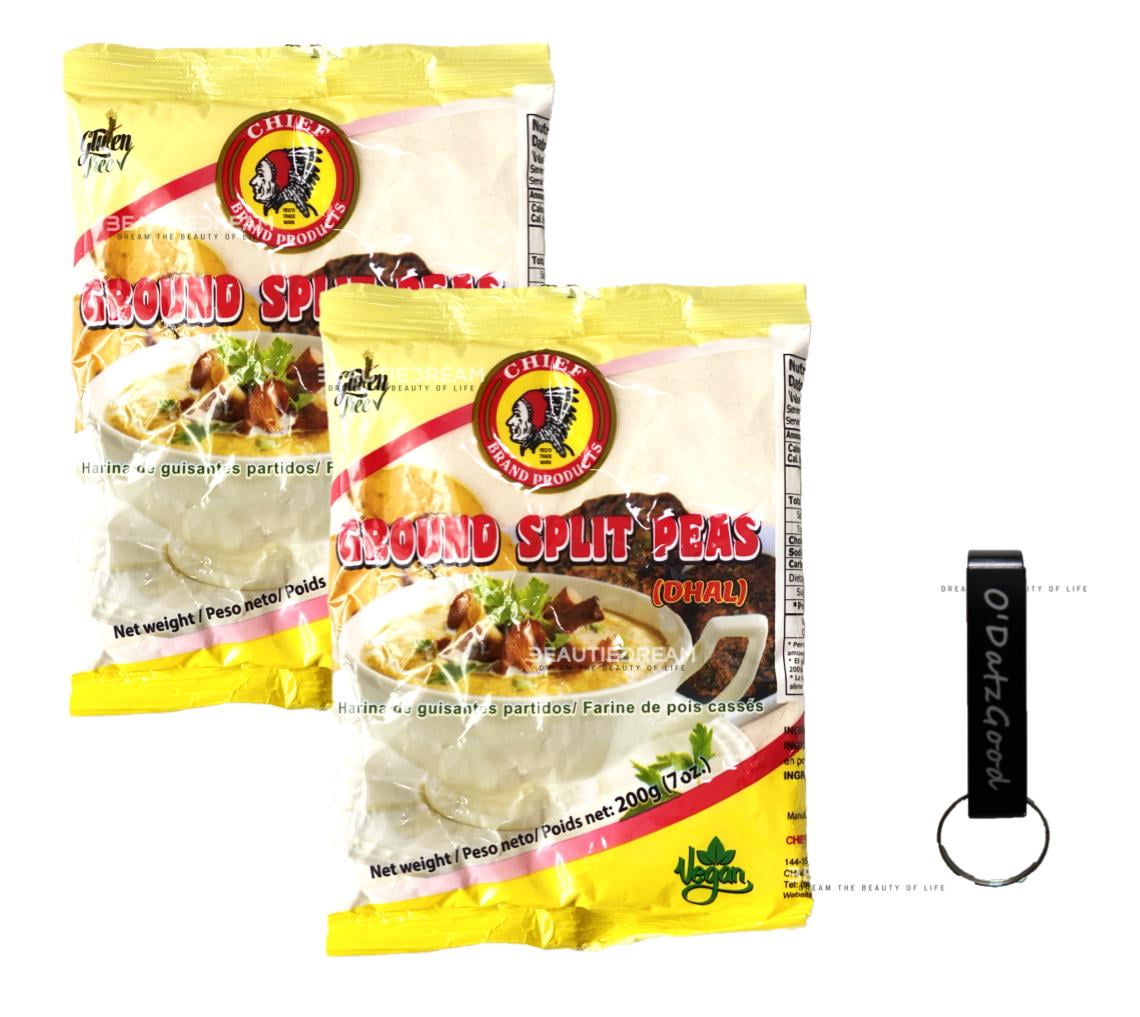 Chief Ground Split Peas 7 oz (200g) Pack of 2 Packaged w/ ODatzGood ...