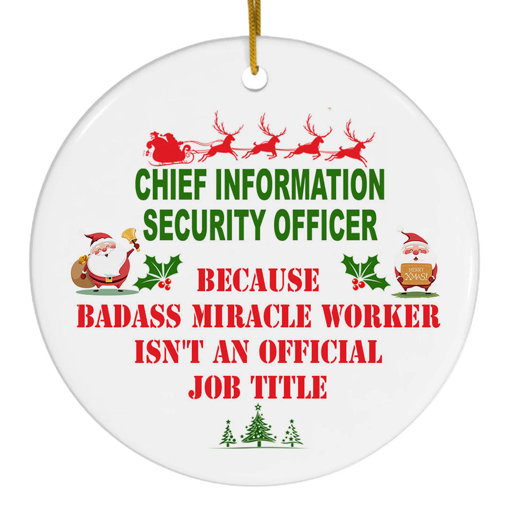Chief Information Security Officer Christmas Ornaments 2025, Christmas ...