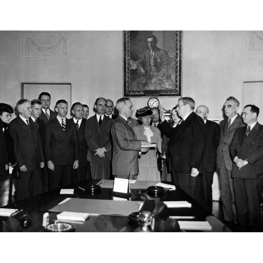 Chief Justice Harlan F. Stone Administering The Oath Of Office To Harry ...