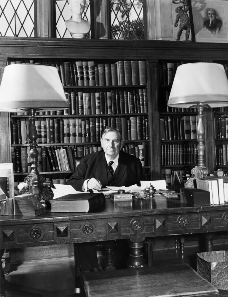 Chief Justice Harlan Fiske Stone Of The U.S. Supreme Court At Work In ...