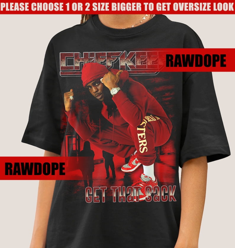Chief Keef T-shirt Uni Raptees Vintage Hip Hop R&B Music Raptee ...