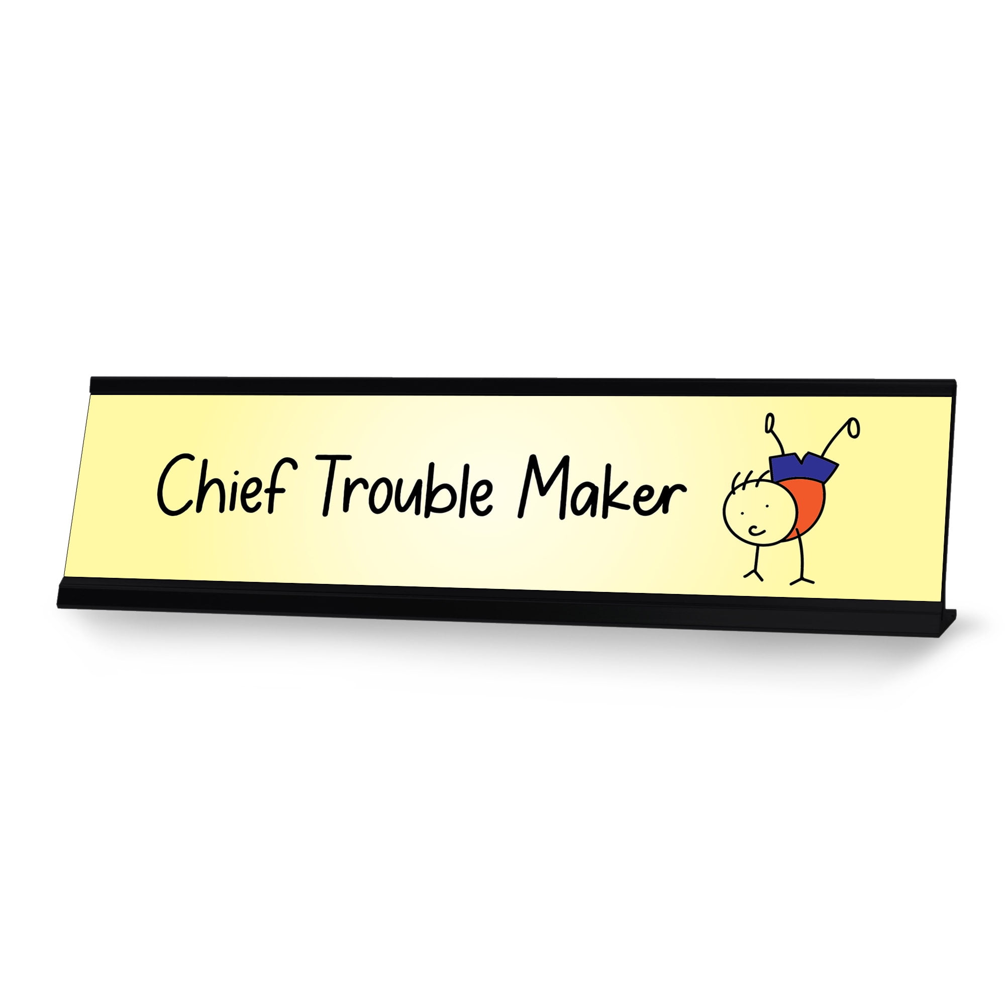 Chief Trouble Maker, Stick People Desk Sign, Novelty Nameplate (2 x 8 ...