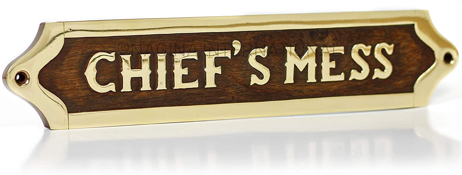 Chiefs Mess Brass Door Sign Maritime Ships Plaque | Decorative Plaque ...