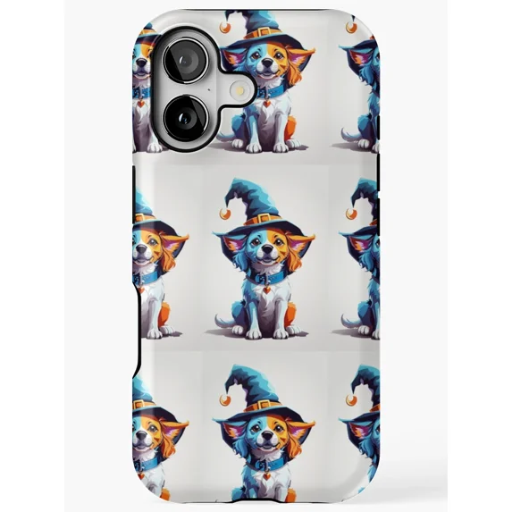 Chien d'Halloween Fun Creepy Art for 16/15/14/13/12/11 Pro Max Models ...