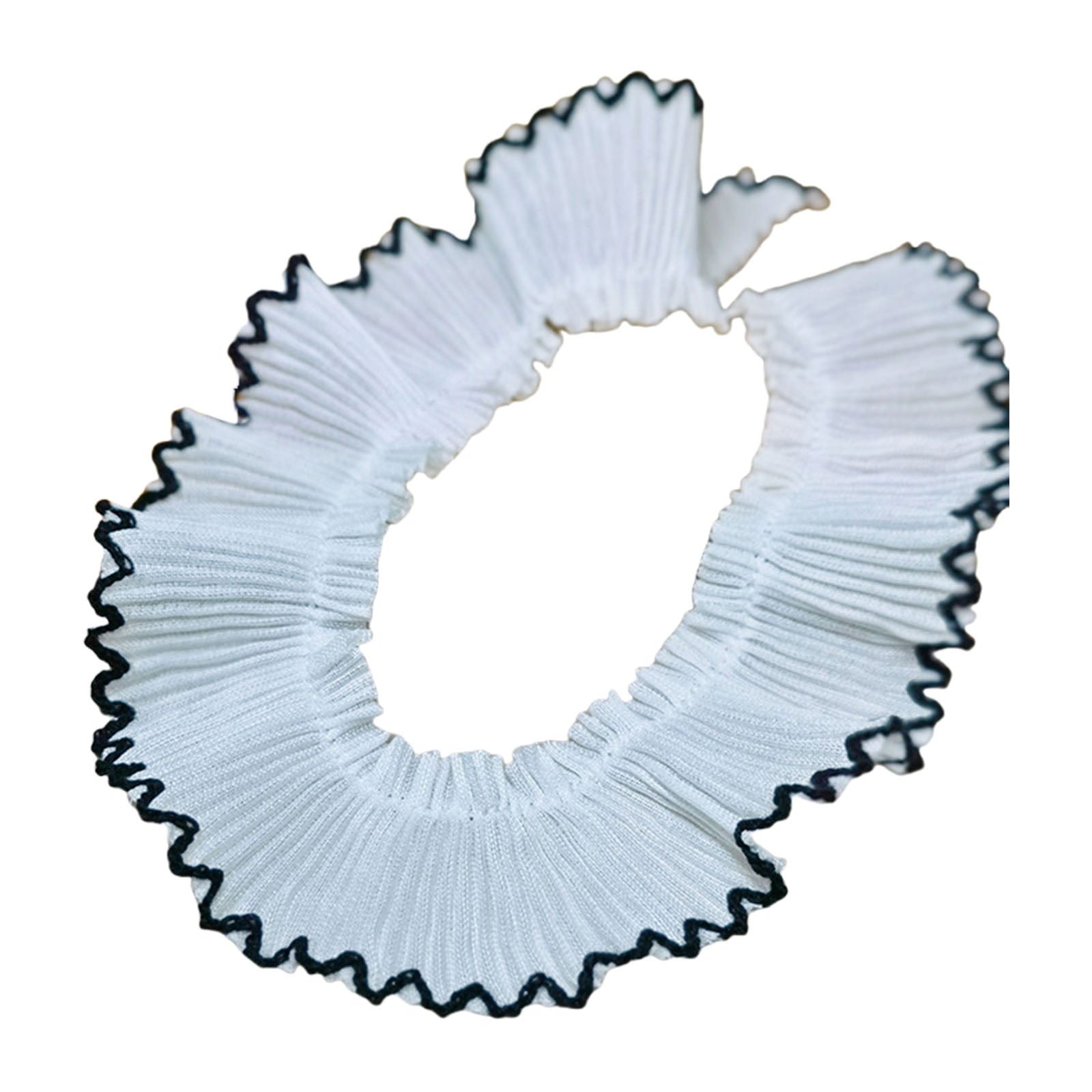 Chiffe Ruffle Edged 3cm Width Dogtooth Lace Trim Pleated Lace Trimming ...